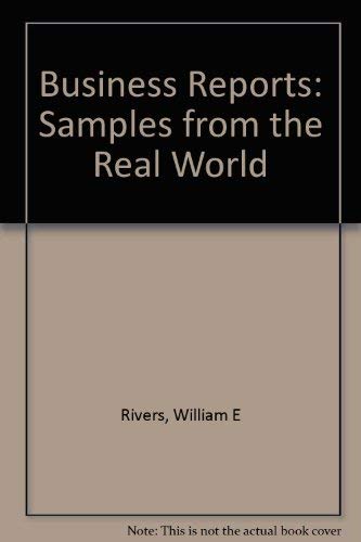 Buy Business Reports: Samples from the "Real World" Book Online at Low ...