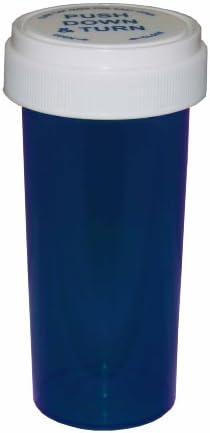 Amazon.com: Pharmacy Prescription Vials, Blue Child Resistant Medicine ...