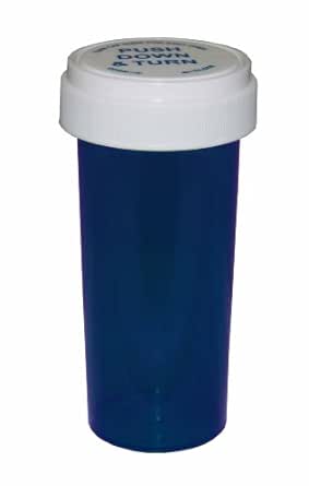 Pharmacy Prescription Vials, Blue Child Resistant Medicine Bottle, 8 ...