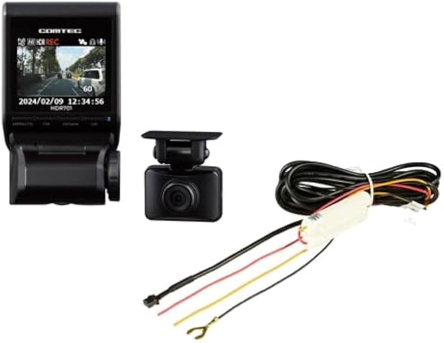HDR301＋HDROP-14 COMTEC コムテック 200万画素前後2カメラドライブレコーダー＋駐車監視・直接配線コード(約4m)セット GPS 日本製 3年保証付 - ETC、探知機 ...