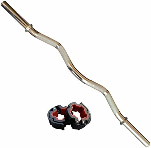 Buy BULLAR Weight Lifting Rod, 4Ft Curl Rod, Chrome Plated Steel Gym ...