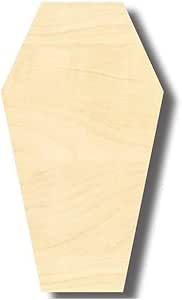 Amazon.com: Unfinished Wood Coffin 2D Shape Halloween Craft up to 46 ...
