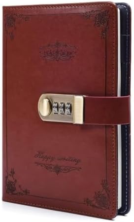 Diary with Lock, A5 PU Leather personal diary with Lock 200 Pages(100 ...