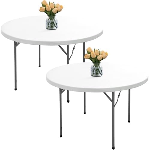 Amazon.com: RichSets Fitted Round Table Cover with Elastic - 2 Pack ...