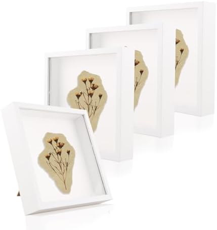 APACALI 4 Pack 8 x 8inch Shadow Box Frame, 20 x 20cm Deep Box Frames ...