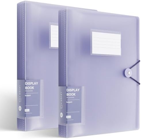 2 Pcs Total120 Pockets A4 Display Folders, A4 Display Book Folder with ...