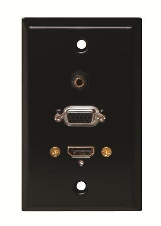 Distributed By MCM Stainless Steel Wall Plate Vga Hdmi And 3. 5Mm ...