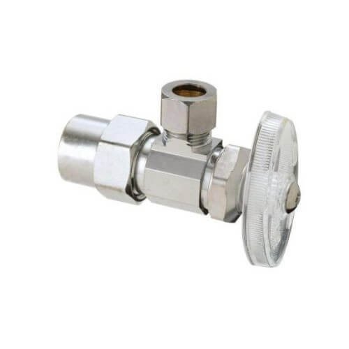 1/2" Nominal CPVC x 3/8" OD Compression Multi-Turn Angle Stop Valve ...