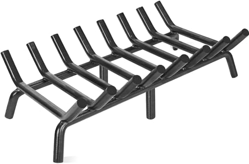 iPEGTOP Fireplace Grate 30 inch Heavy Duty Solid Steel Fireplace Wood ...