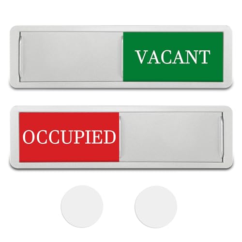 Vacant Occupied Sliding Door Sign, 1 Pack Restroom Sign Toilet Signs ...