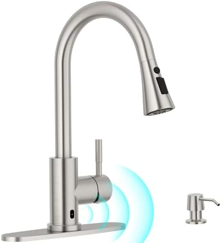 CENOSA Touchless Kitchen Faucet Motion Sensor Hands Free Single Handle ...