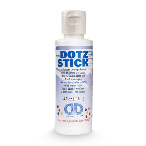 Diamond Dotz Accessories Dotz Stick, Clear Diamond Dotz Glue, 4oz (118ml) Bottle Diamond Art ...
