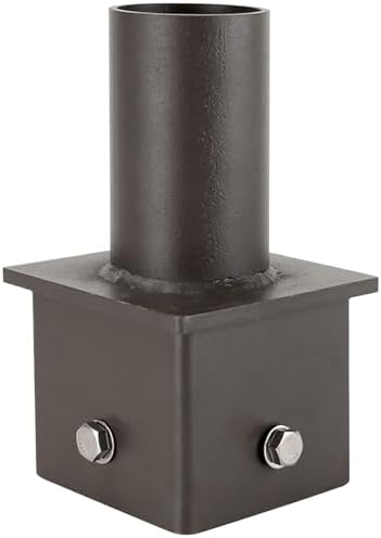 Light Pole Tenon Adapter for 4 Inch Square Pole, Metal 3.5" Square Slip ...