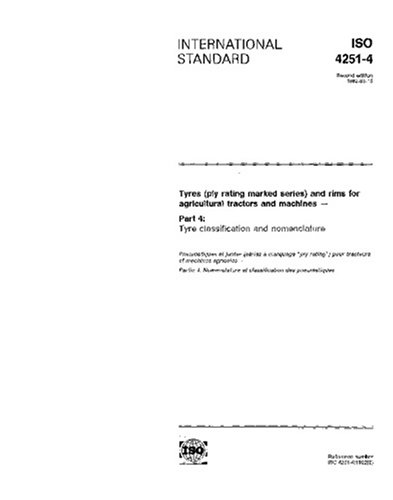 Amazon.fr - ISO 4251-4:1992, Tyres (ply rating marked series) and rims ...
