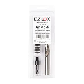 E-Z LOK EZ-400-M10-CR Threaded Inserts for Wood Installation Kit ...