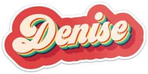 Amazon.com - Set of 3 - Retro Style Denise Female Name - Waterproof ...