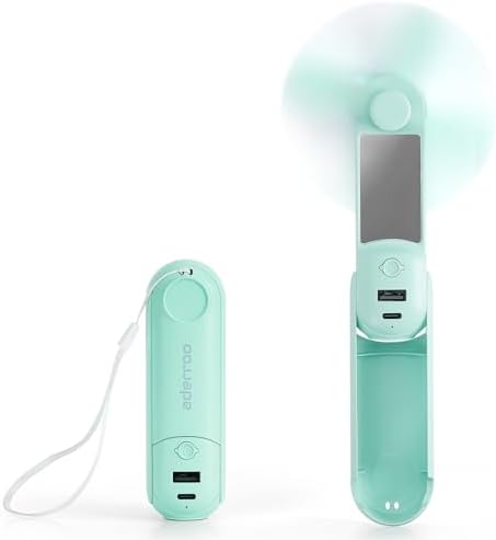 Amazon.com: MRWALK Handheld Mini Fan, Portable Foldable Fan with USB ...