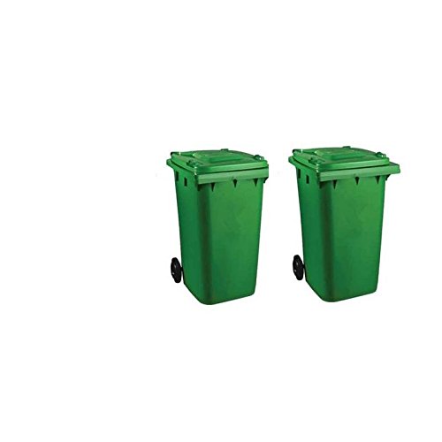 Suvarna Enterprises Green Waste Dustbin 240 LTR. Pack of 2 : Amazon.in ...