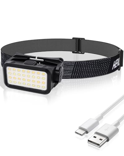 Victoper Running Head Torch, Head Torch Rechargeable 5 Lighting Modes ...