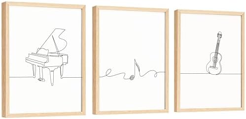 Amazon.com: Black and White Wall Art Canvas Prints,Vintage Music Art ...