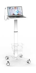Amazon.com: Mount Plus MB-C10 Medical Trolley Cart For Monitor Desktop ...