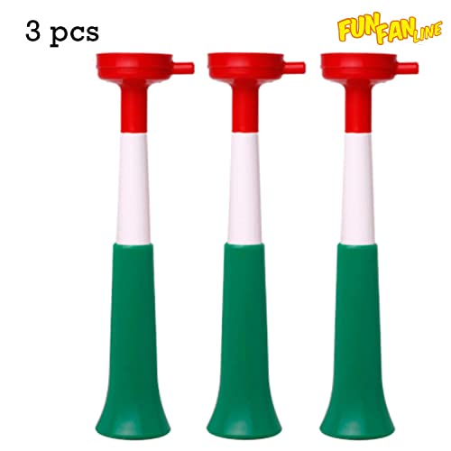 FUN FAN LINE – Pack x3 Plastic Trumpets/Vuvuzela stadium horn for ...