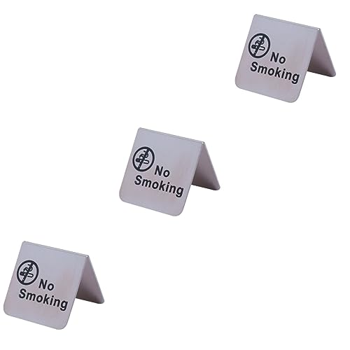 ULTECHNOVO 3pcs No smoking sign Stainless steel sign outdoor sign ...