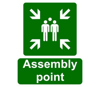 Assembly Point Sign Board, Water Proof Signature Board (Sun Sheet ...