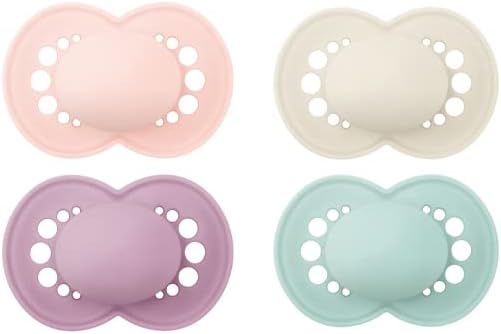 Amazon.com : MAM Original Matte Baby Pacifier, Pink/Purple/Blue, 6-16 ...