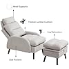 Amazon.com: HCHAIRH Accent Chair with Ottoman, Comfy Reading Chair Set ...