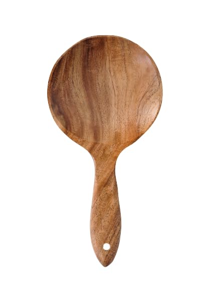 Buy WOODKIT Neem Wood Ragi Ball Making Wooden Spoon Ragi Mudde Maker ...