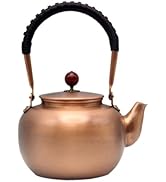 Amazon.com | 27oz Small Cast Iron Teapot, SECHUDO Blue Tea Kettle for ...