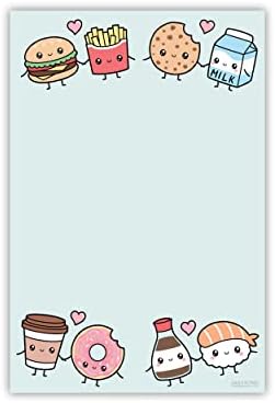 Amazon.com : Cute Kawaii Food Love Sticky Notes | Food Humor Notebook ...