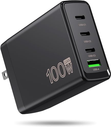 Amazon.com: 100W USB C Charger Block 4 Port Type C Charging GaN USB C ...