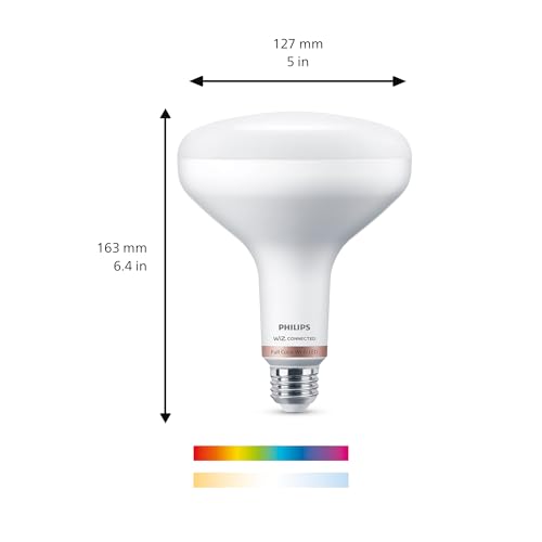 Philips Smart 65-Watt BR40 Color Flood Light Bulb 4-Pack, Frosted ...