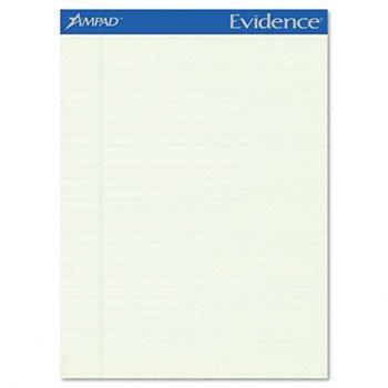 Ampad Evidence Pastel Writing Pads PAD,RULD,MICRO-PRF,LTRGRN (Pack of3 ...