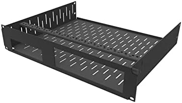 Amazon.com: Penn Elcom 2U Vented Rack Shelf & Magnetic Faceplate ...