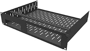 Amazon.com: Penn Elcom 2U Vented Rack Shelf & Magnetic Faceplate ...