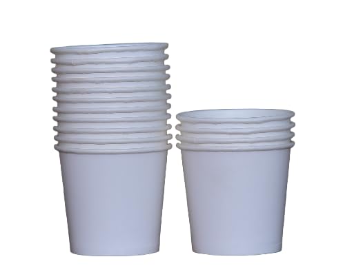 Buy Bengaluru Pack of 200 Paper Plain Disposable Cup Eco-Friendly, Safe ...