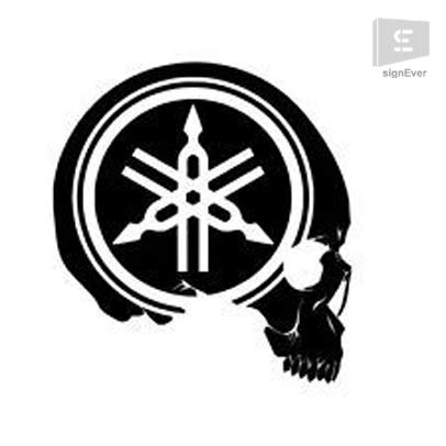 SIGN EVER Yamaha Skull Logo Stickers for Bike Fzs R15 v3 Rx100 Bike ...