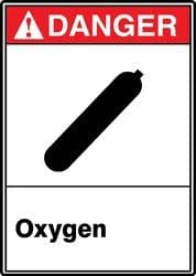 ACCUFORM ANSI Danger Safety Sign: Oxygen 14" (MRHL120XT): Amazon.com ...