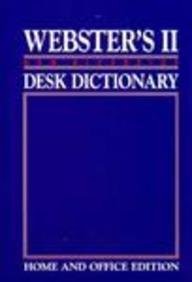 Webster's II New Riverside Desk Dictionary: Houghton Mifflin Company ...