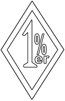 Amazon.com: EW Designs 1% er Sticker Decal Vinyl Outlaw 1 Percenter 1% ...