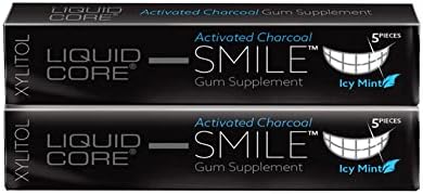 Amazon.com : Liquid Core Smile Activated Charcoal Gum with MCT Oil, Hydroxyapatite, and Xylitol ...