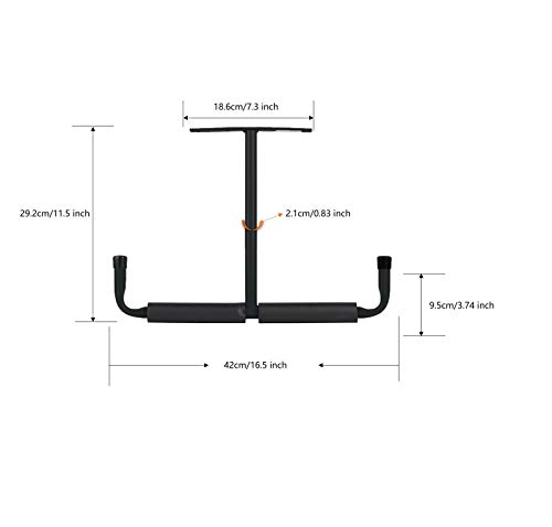 Snapklik.com : LAJIAOZ 2 Pcs Black Heavy Duty Overhead Garage Storage ...