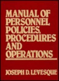 Manual of Personnel Policies, Procedures, and Operations: 9780135537022 ...
