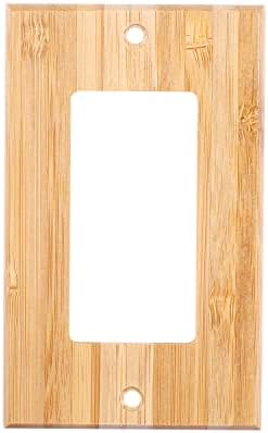 Solid Wood Single Rocker Light switch Plate 4.5" X 2.76" Outlet Covers ...