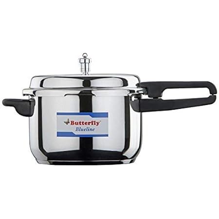 Buy Butterfly Blue Line Stainless Steel Outer Lid Pressure Cooker, 3 ...