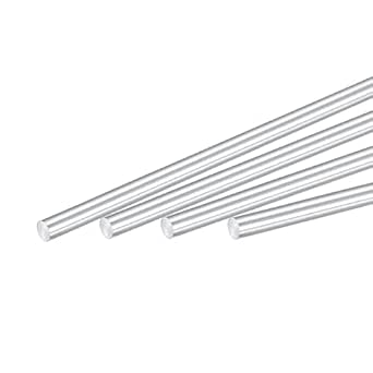 sourcing map Tige Aluminium Rond Plein Barre 4mm Diamètre 400mm ...