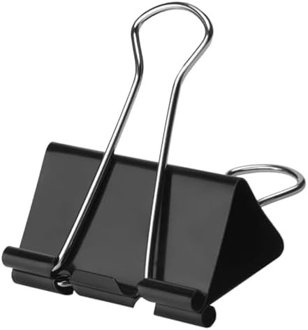 Aniann 24 Pack Extra Large Binder Clips 2 inch Black Jumbo Paper Binder ...